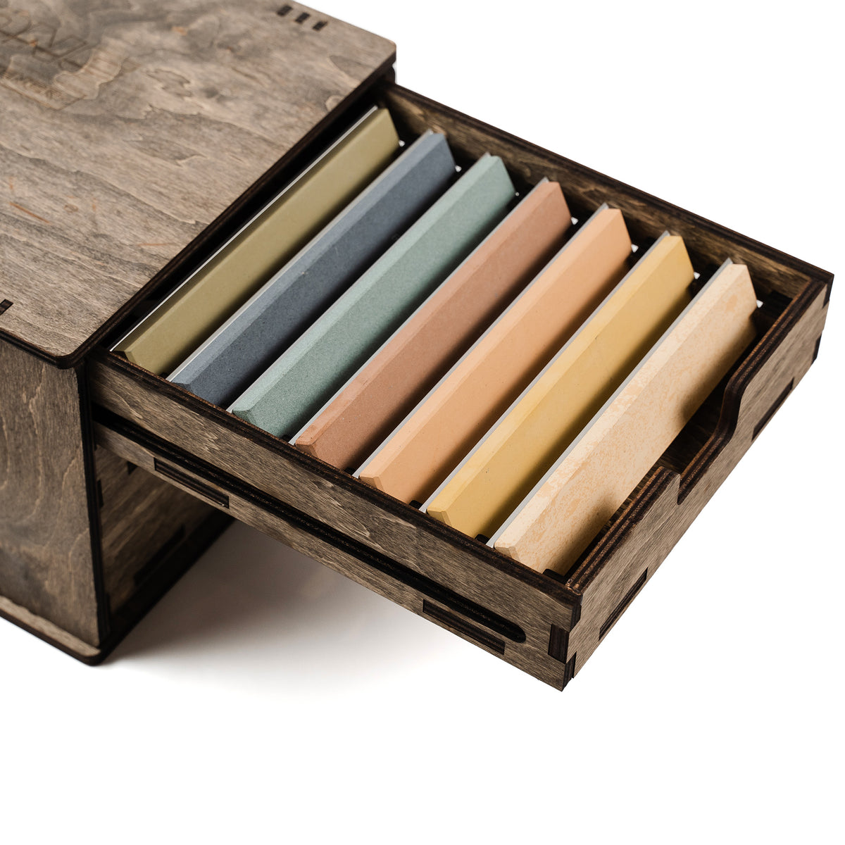 Gabinete de almacenamiento de madera contrachapada para piedras de 6 " – Gritomatic